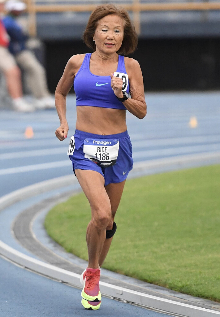 75-year-old Jeannie Rice blows away the 10000m world record for the 75 ...